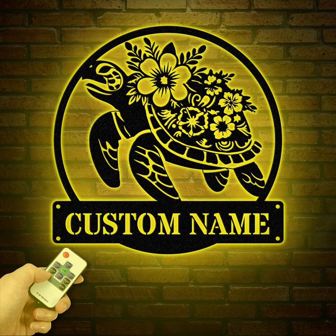 Custom Turtle Name Sign, Personalized Beach House Sign, Beach Sign ...