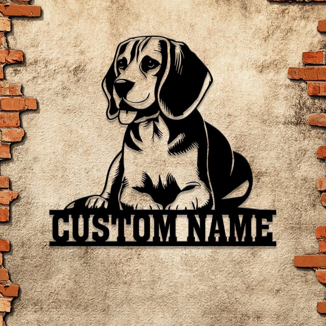 Personalized Metal Beagle Sign With LED Lights. Perfect for Dog Lovers ...