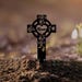 Personalized Flower Metal Cross Memorial Stake, Memorial Garden Decor ...