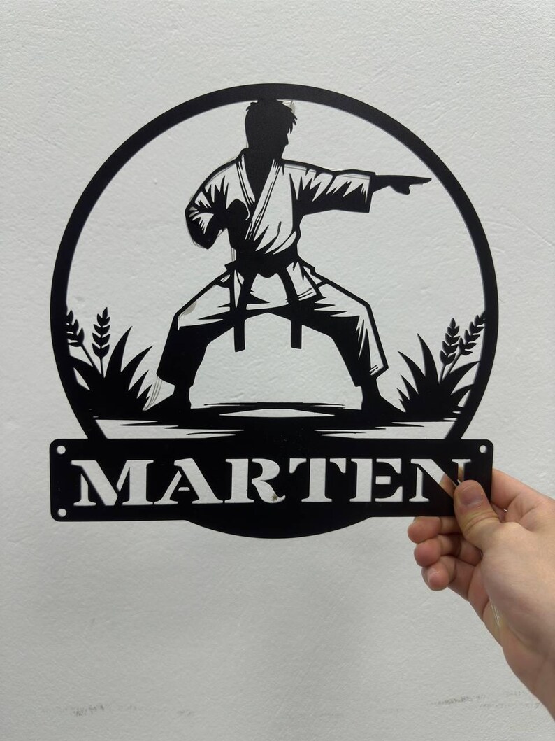 Custom Karate Metal Sign, Metal Wall Art, Japanese Martial Art Wall ...