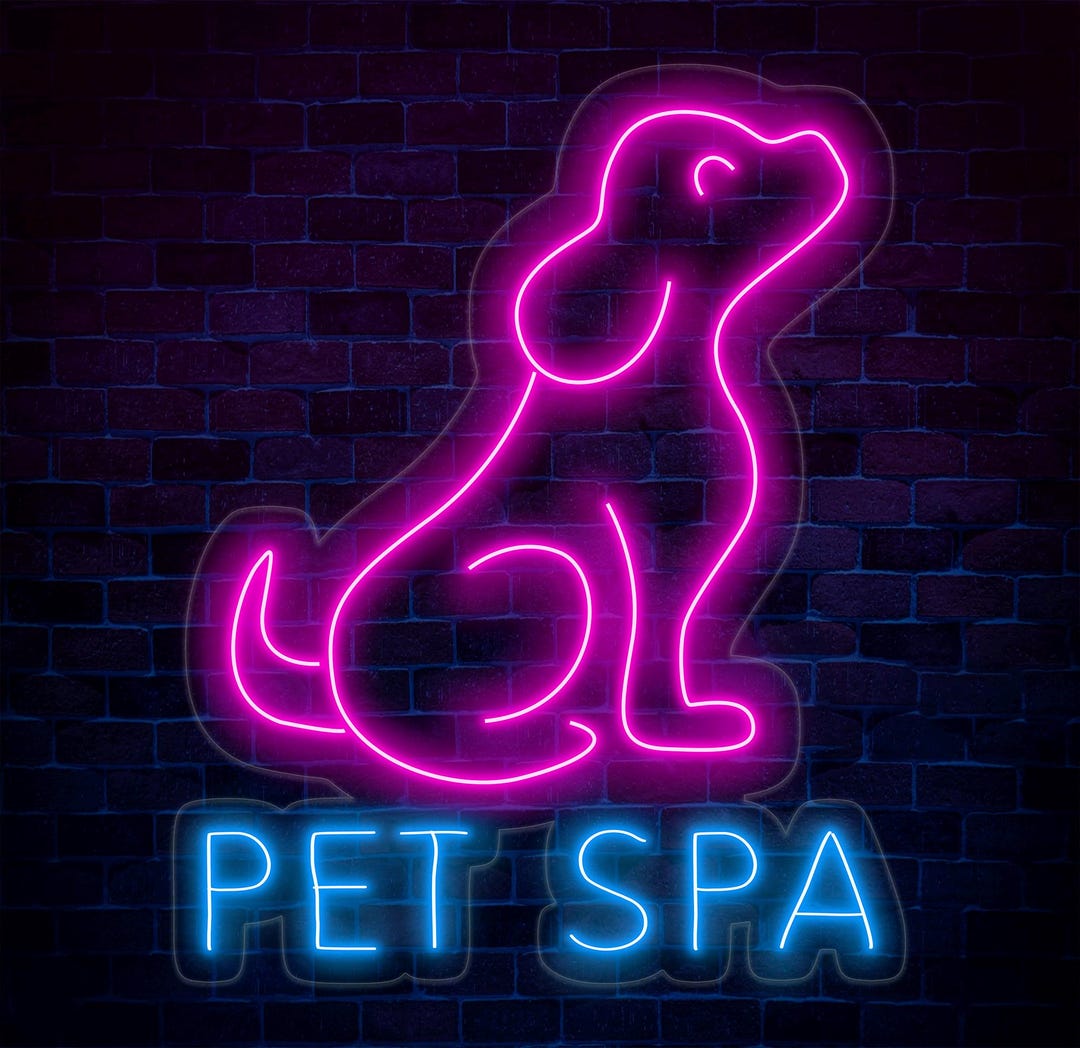Customizable Pet Spa Neon Sign – Color-changing LED Light – Perfect ...