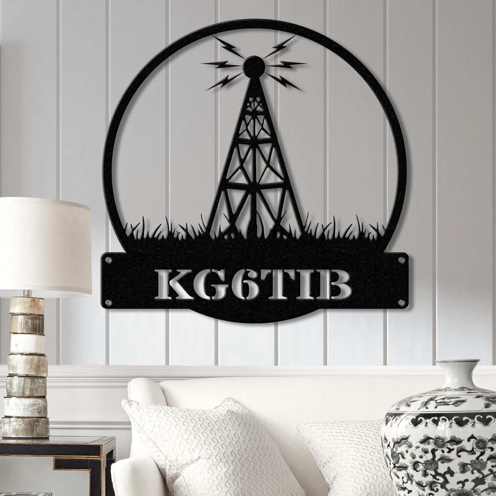 Custom Ham Radio Metal Sign With LED Light, Personalized Amateur Radio ...