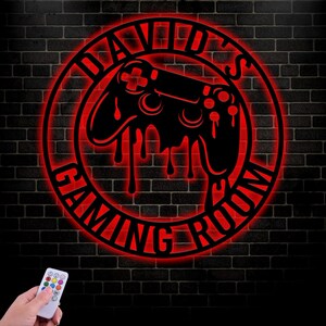 Custom Gaming Room Neon Sign, Personalized LED Game Controller Sign ...
