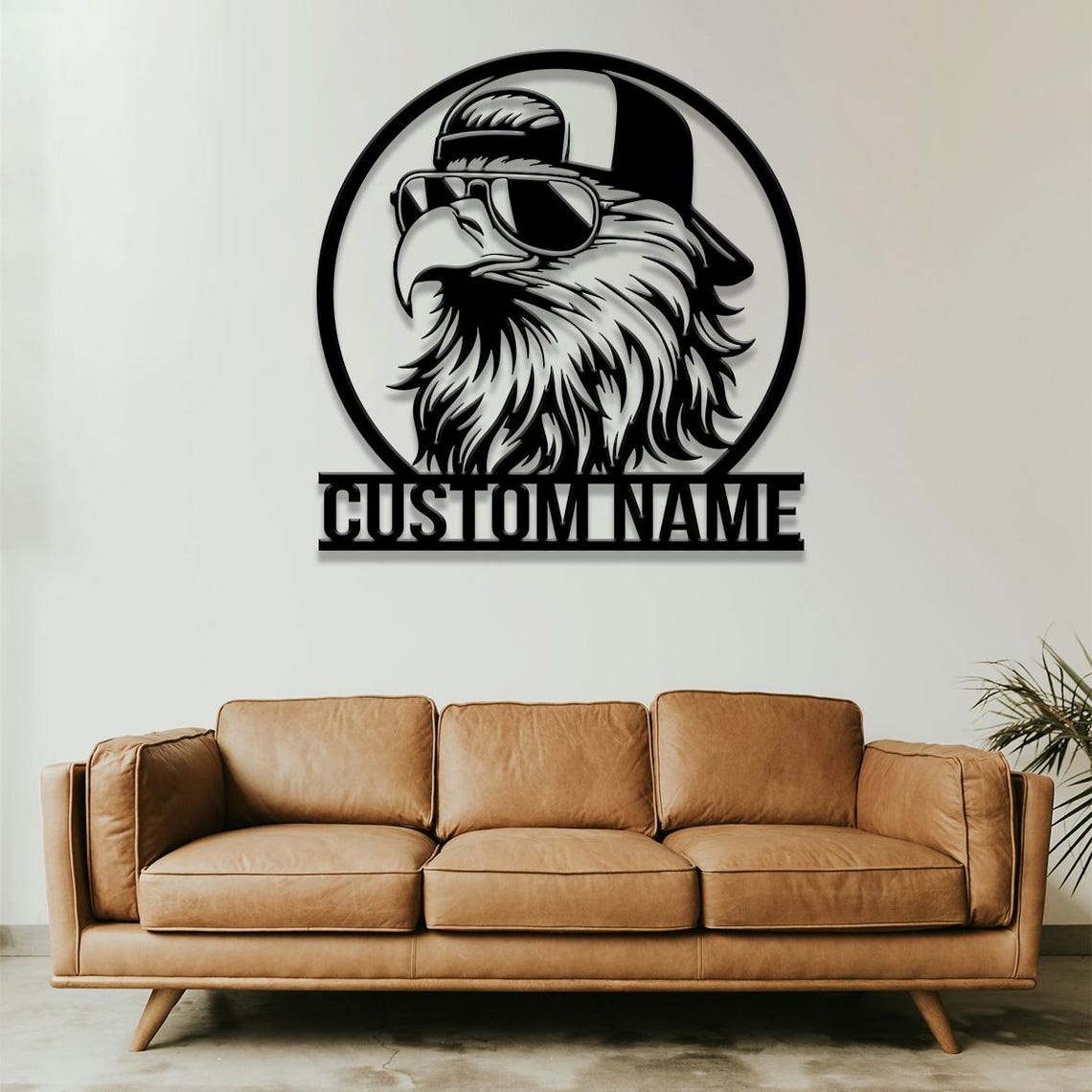 Custom Bald Eagle Trucker Hat Metal Sign With LED Lights: Personalized ...