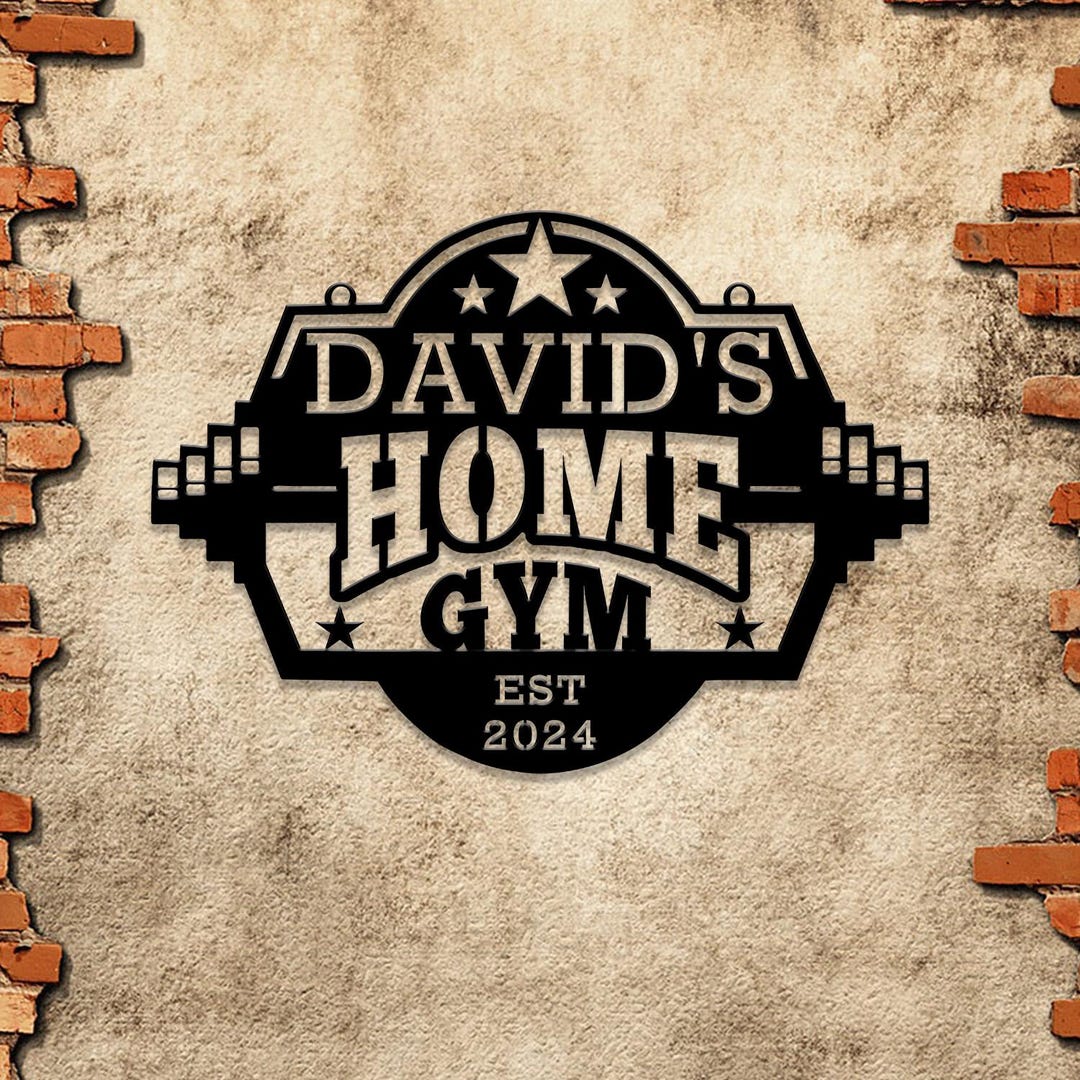 Personalized LED Metal Home Gym Sign – Ideal for Fitness Decor ...
