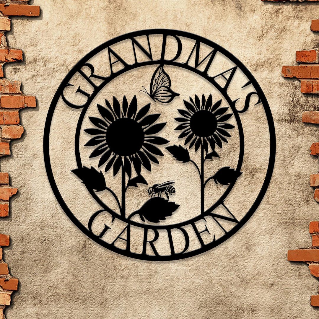 Personalized Sunflowers Garden Sign – Custom Metal Decor for Outdoor ...