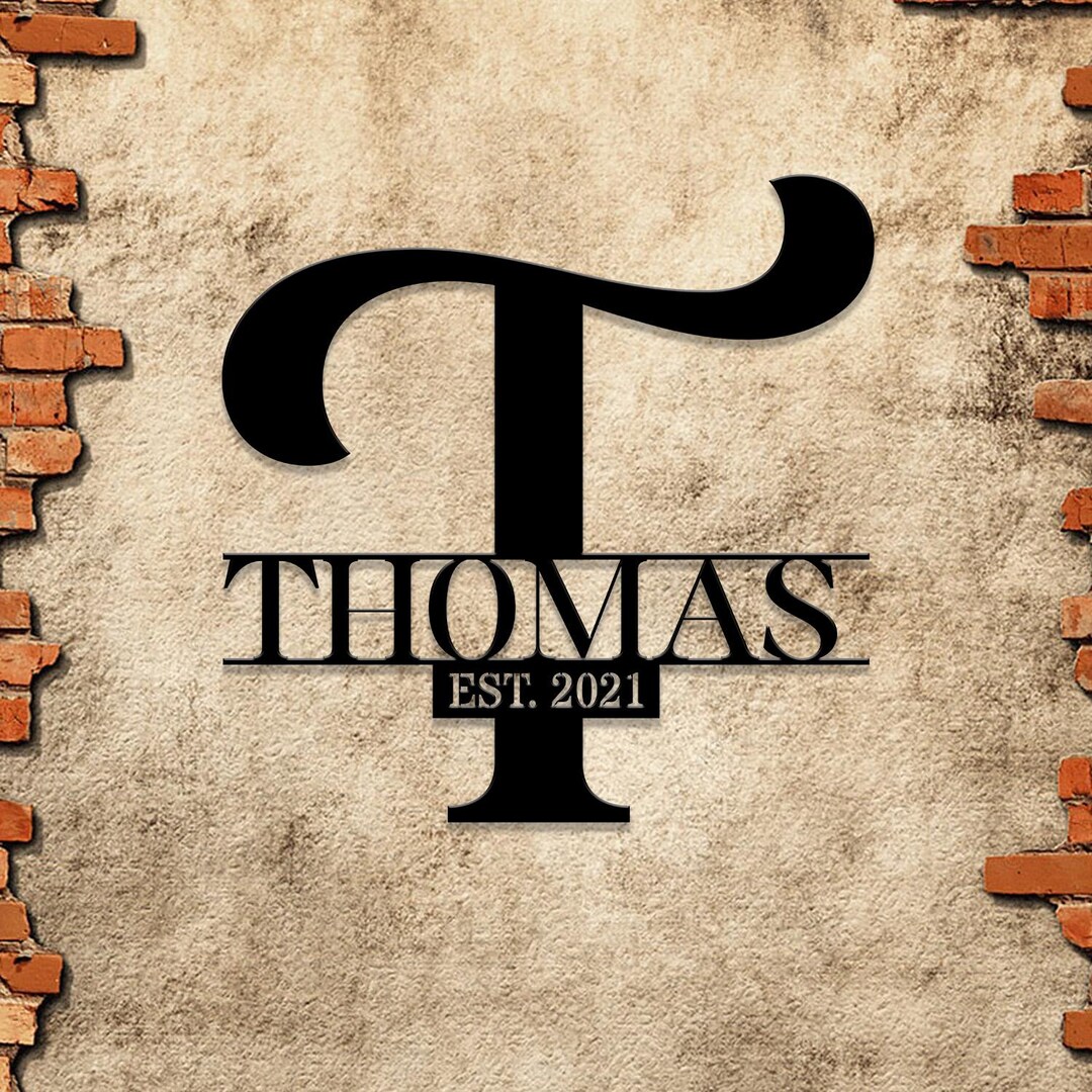 Personalized Metal Family Last Name Sign – Custom First Name ...