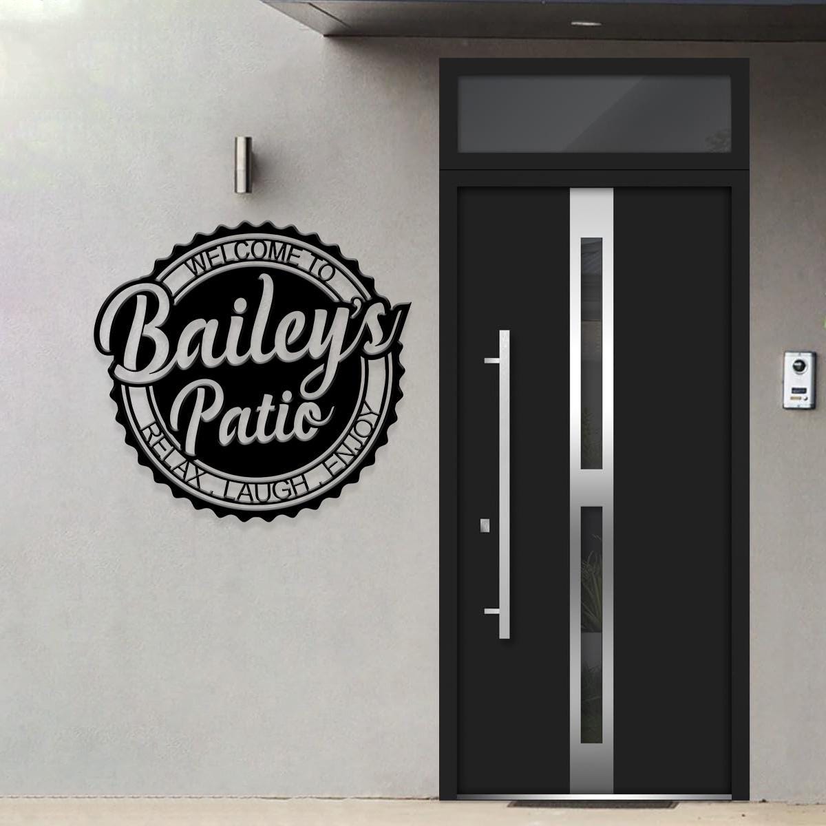 Custom LED Backyard Sign: Personalized Metal Wall Art, Patio Name ...