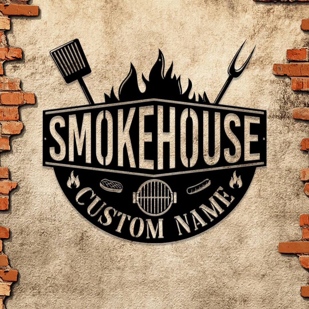 Custom Barbeque Metal Sign, Led Light Grill & Chill Sign, BBQ Signs ...