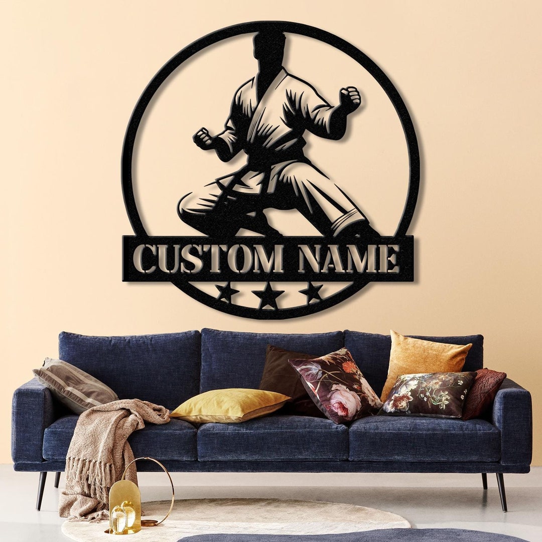 Custom Karate Metal Sign, Metal Wall Art, Japanese Martial Art Wall ...