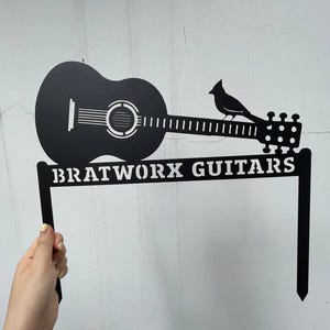 Personalized Guitar Memorial Plaque Stake, in Loving Memory Sign ...