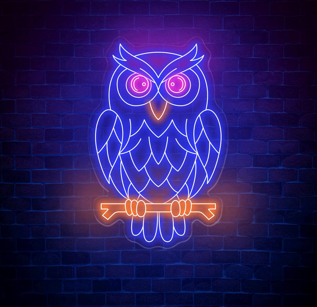 Custom Owl Neon Sign – Color-changing LED Neon Light – Unique Owl Wall ...