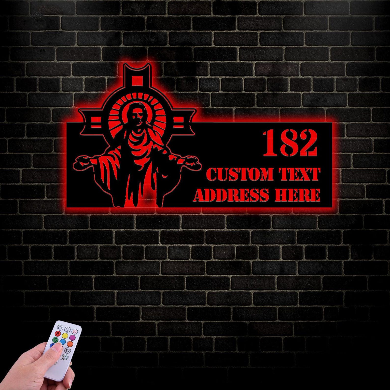 Personalized Jesus Christ Christian Metal Address Sign – Custom House ...