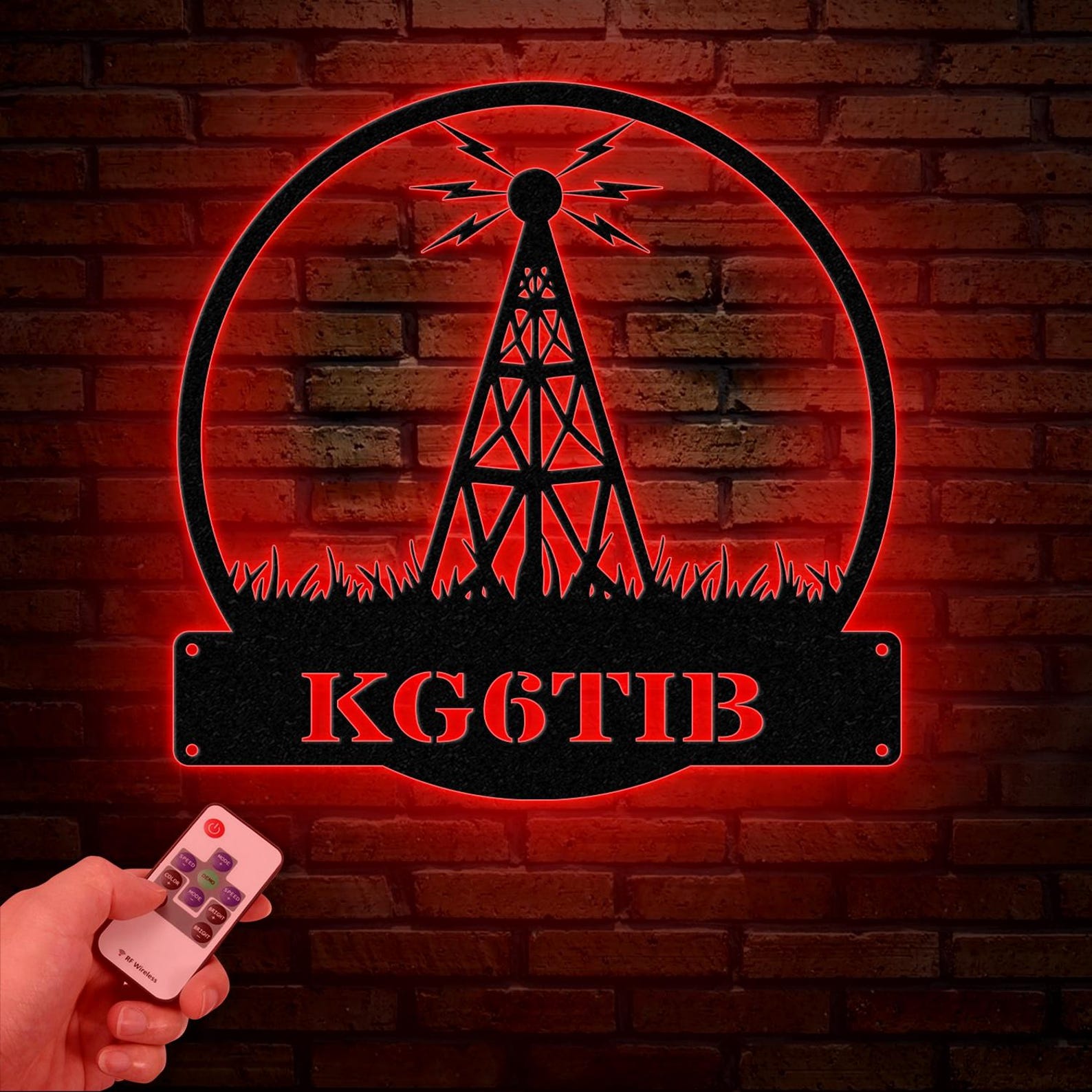 Custom Ham Radio Metal Sign With LED Light, Personalized Amateur Radio ...