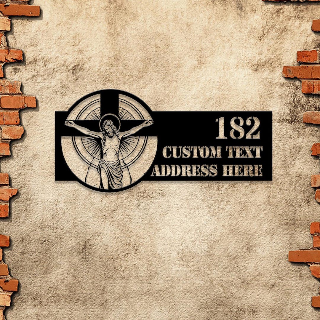 Personalized Holy Family Jesus Christ Address Sign - Custom Metal House ...