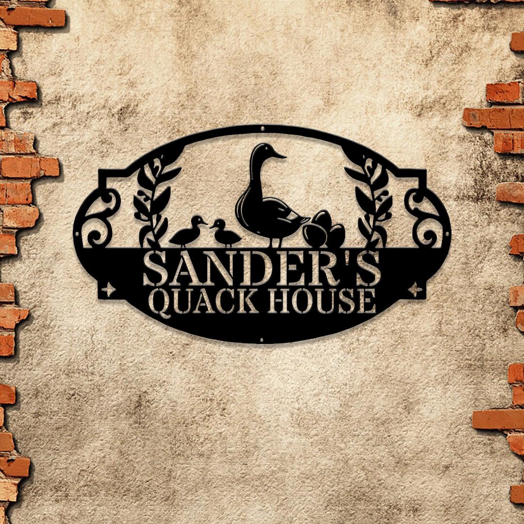 Personalized Duck Quack House Sign: Duck Farm, Lake Farmhouse, Duck ...