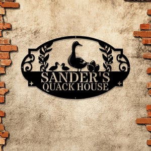 Personalized Duck Quack House Sign: Duck Farm, Lake Farmhouse, Duck ...