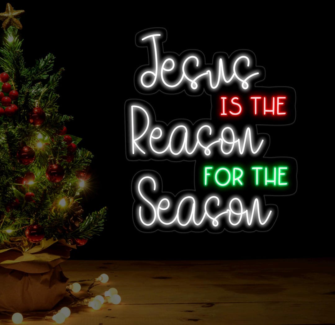 Jesus is the Reason for the Season Neon Sign, Merry Christmas Led Sign ...