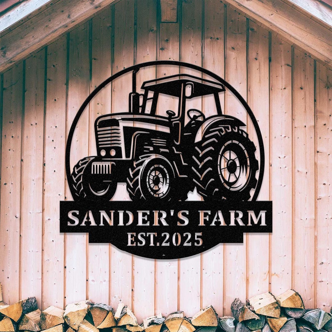 Custom Tractor Driver Metal Wall Art, Tractor, Personalized Farm ...