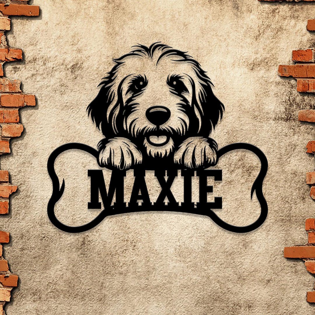 Personalized Metal Goldendoodle Sign With LED Lights. Perfect for Dog ...