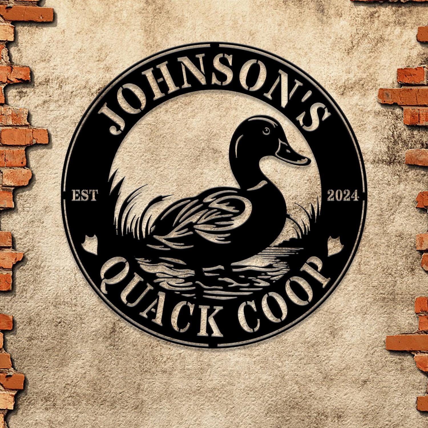 Personalized Quack House Sign Custom Duck Farm Metal Sign, Perfect ...