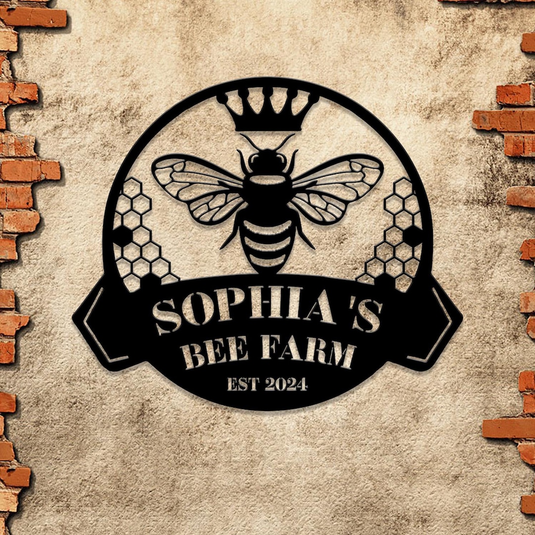 Personalized Bee Farm Sign - Perfect for Gardeners and Beekeepers ...