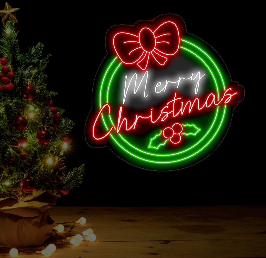 Holiday Merry Christmas Neon Light – Vibrant LED Christmas Sign for ...