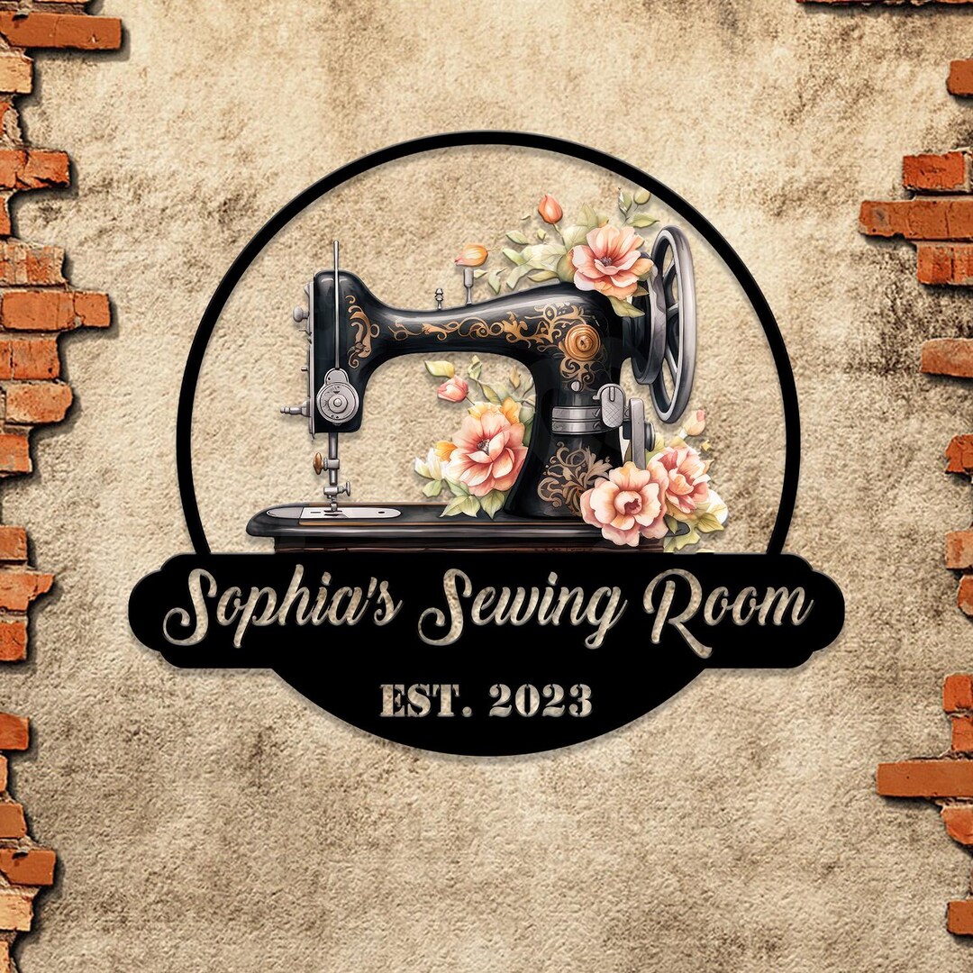 Custom Metal Sewing Sign: Personalized Quilting Sign for Sewing Room ...
