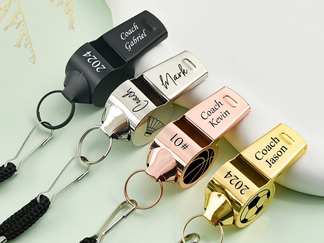 Personalized Engraved Whistle: Coach Whistle Gift With Lanyard - Etsy