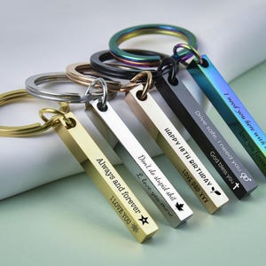 Personalized Bar Keychain, Drive Safe Keychain, Custom Gift for Him ...