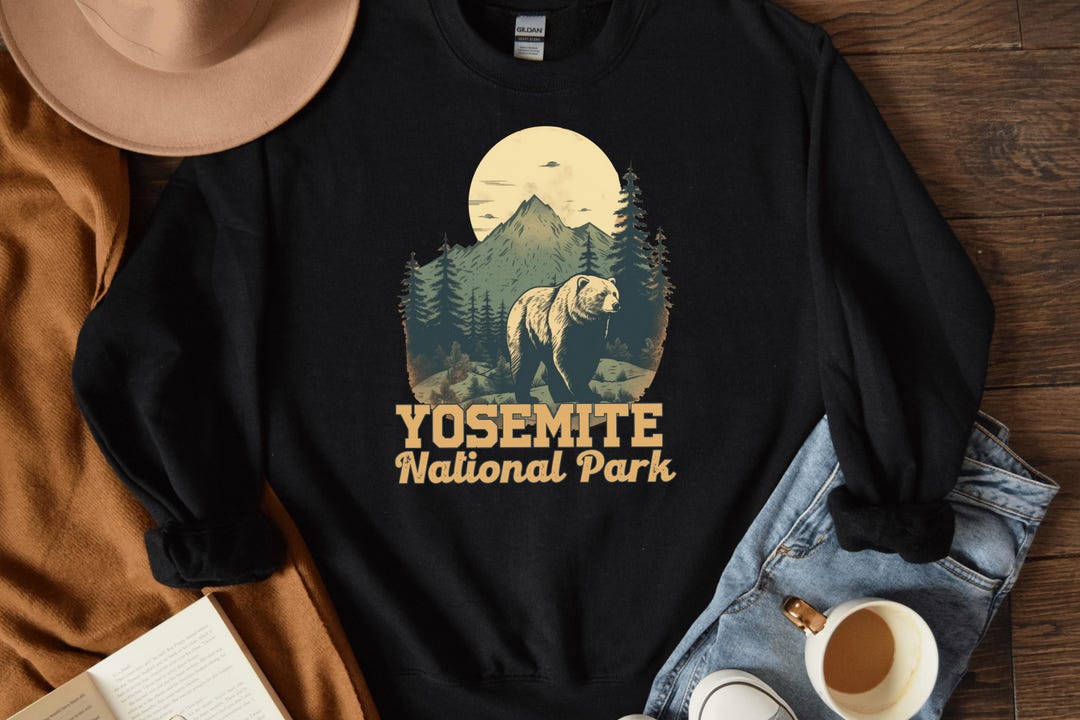 Yosemite Shirt, Yosemite National Park T-shirt, Bear Hoodie, Nature ...