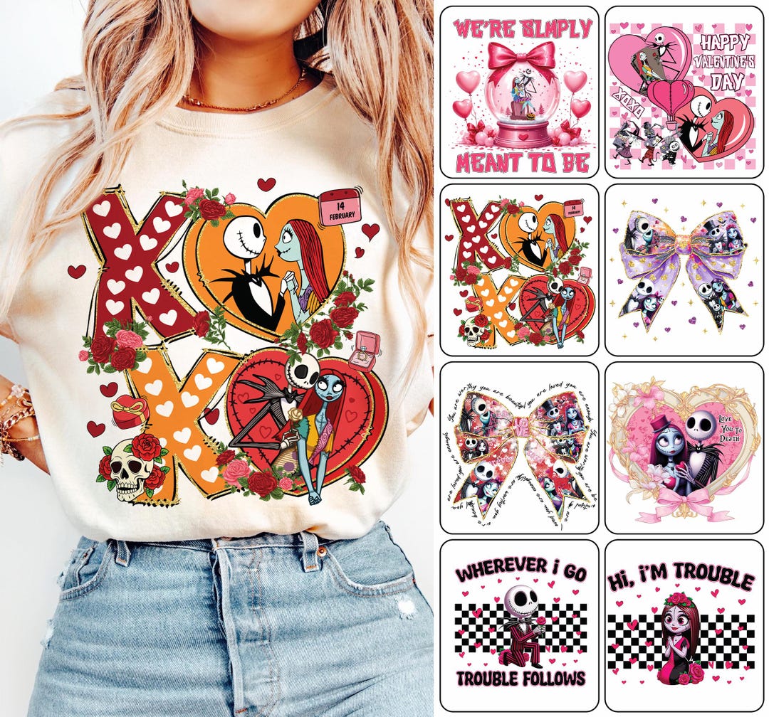 Nightmare Valentine Couple Bundle Png, Valentine Movie Couple Png ...