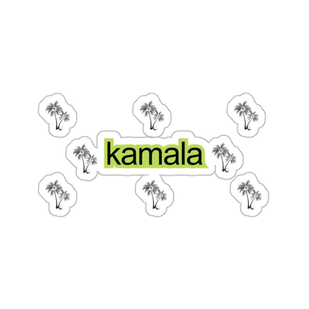 Kamala Harris Brat Coconut Tree Sticker, Brat, Kamala is Brat, Kamala ...