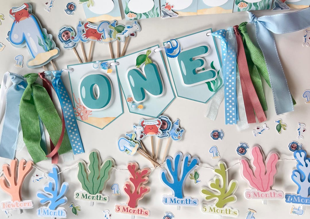 Ocean First Birthday Party Decor: Under the Sea Collection - Etsy