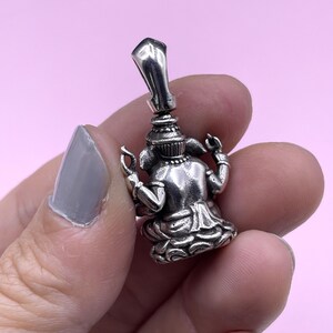Sterling Silver Ganesh Pendant: Hindu God Necklace - Etsy