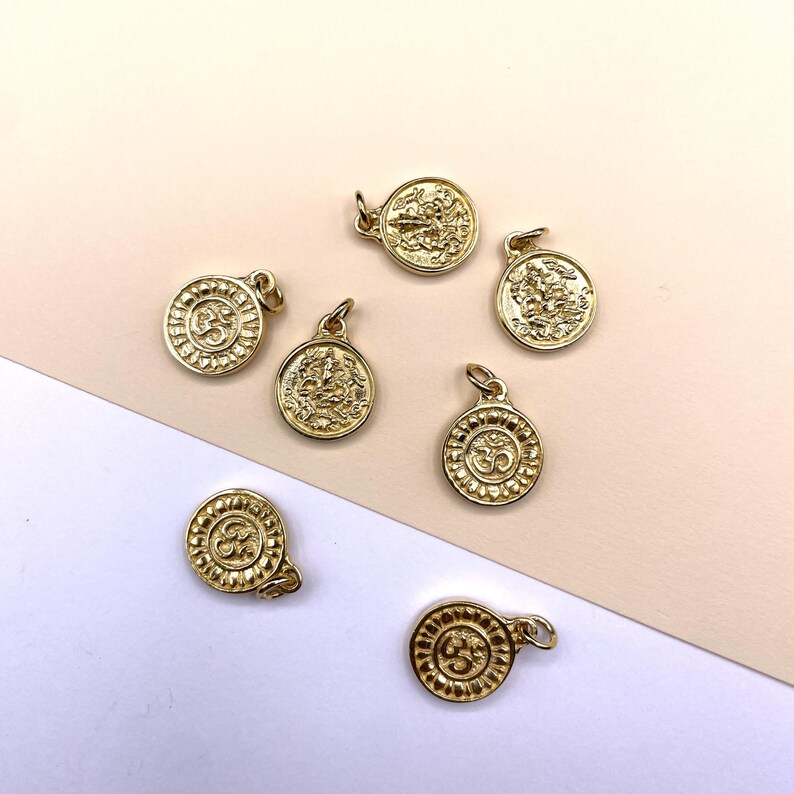 Ganesh Charm: 18K Gold-plated Sterling Silver Hindu God Pendant - Etsy