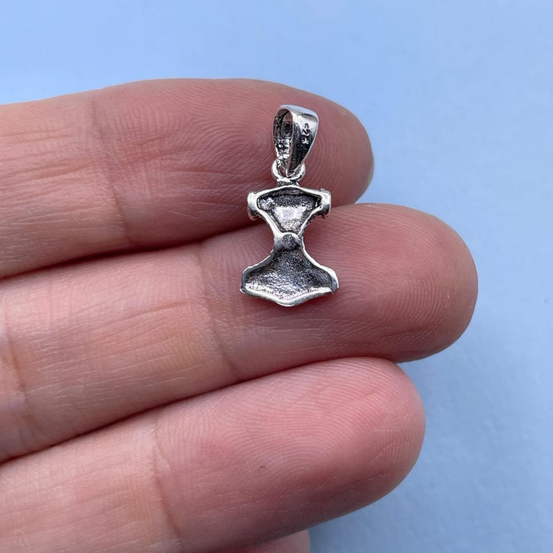 Thor Hammer Charm: 925 Sterling Silver Norse God Pendant - Etsy