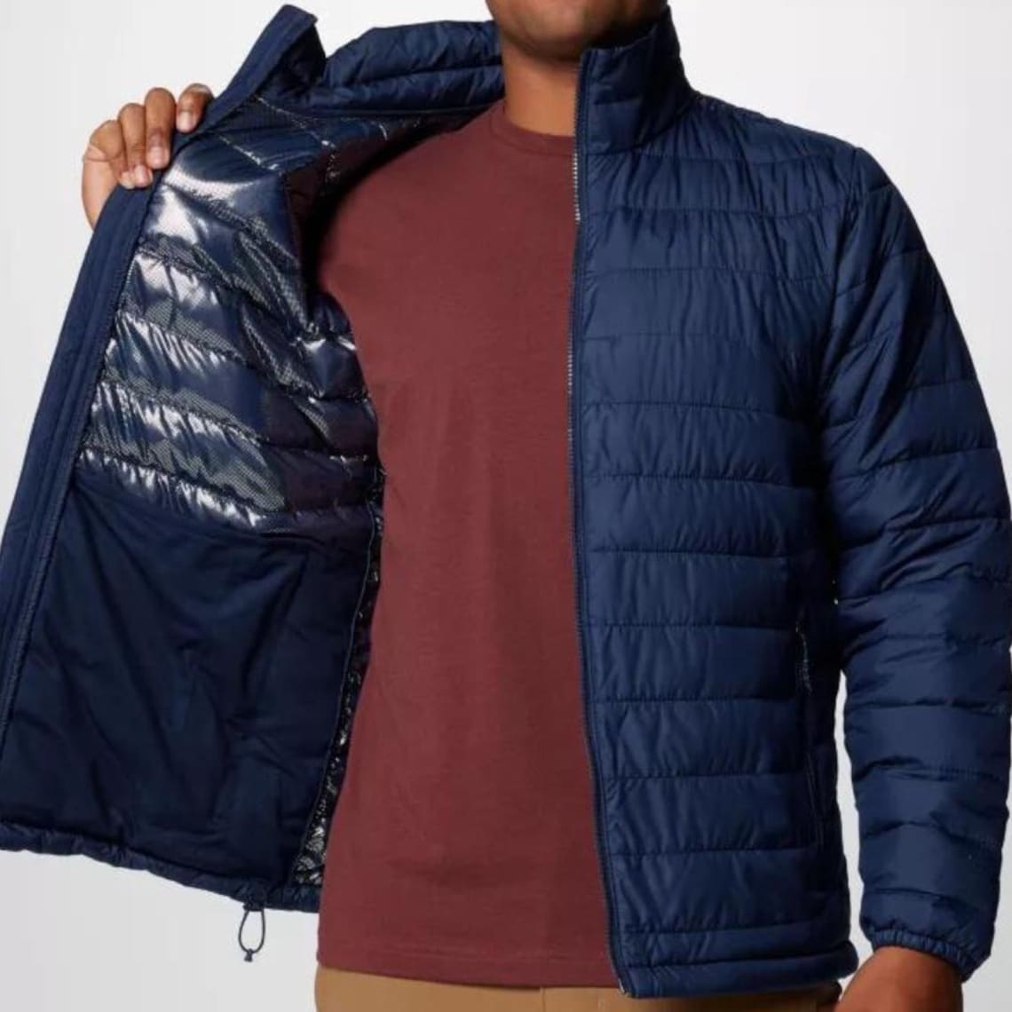 Men's Winter Puffer Jacket Blue - Etsy