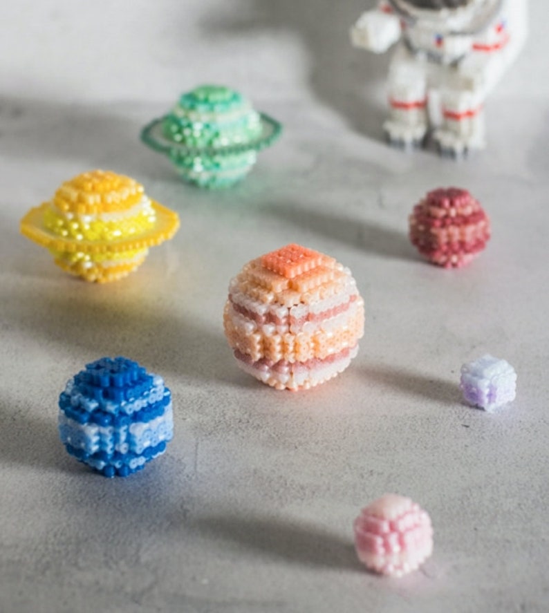 Digital Download Space Set 3D Perler Bead Pattern Astronaut Planet ...