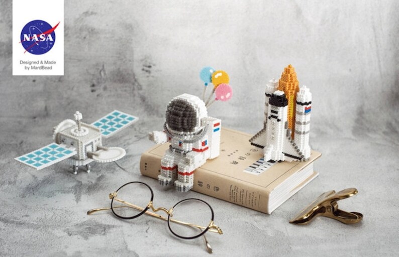 Digital Download Space Set 3D Perler Bead Pattern Astronaut Planet ...
