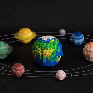 Digital Download Space Set 3D Perler Bead Pattern Astronaut Planet ...