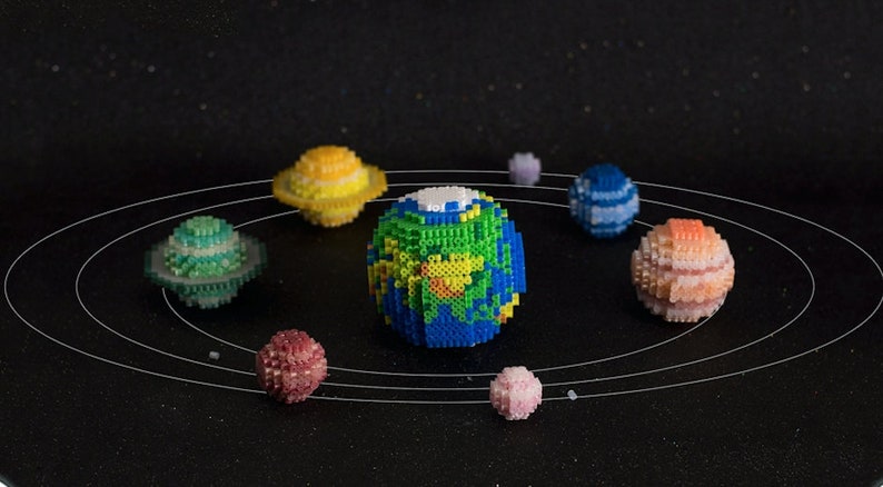 Digital Download Space Set 3D Perler Bead Pattern Astronaut Planet ...