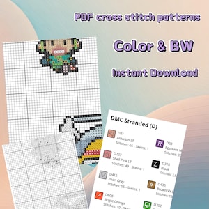 One Piece Straw Hat Crew Luffy Egghead Logo Anime Cross Stitch Pattern ...