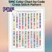 DMC Embroidery Floss Color Chart by Number Code Cross Stitch Pattern ...