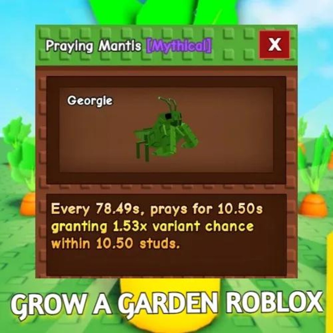 Grow A Garden Praying Mantis Pet - Etsy