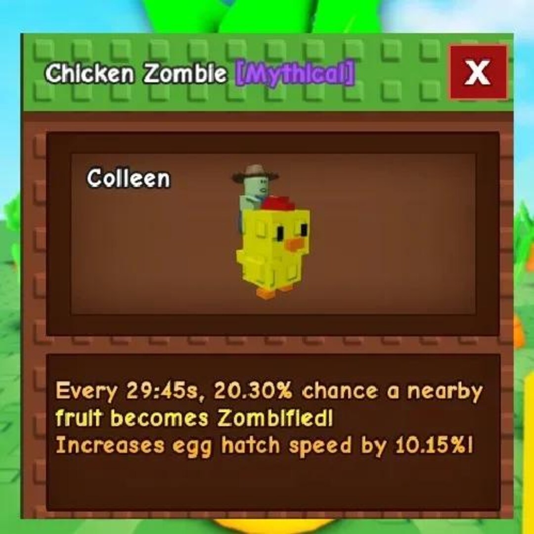 Grow A Garden Chicken Zombie Pet - Etsy