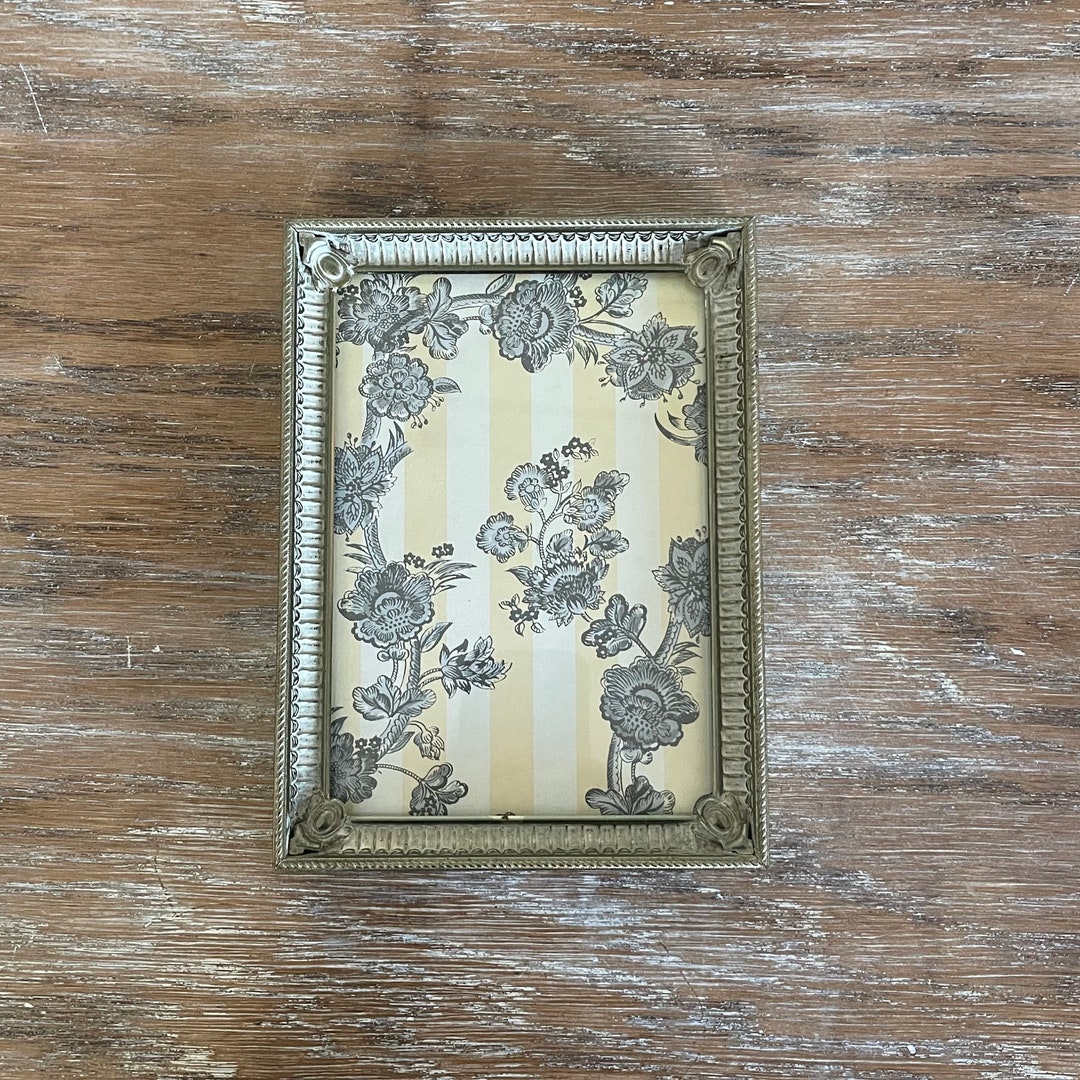 Vintage Metal Picture Frame, 5 X 7 Size Photo Frame, Ornate Gold Tone ...