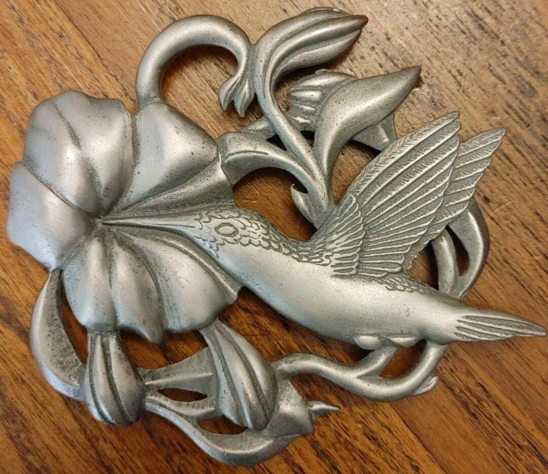 Vintage Pewter Hummingbird Ornament - Etsy