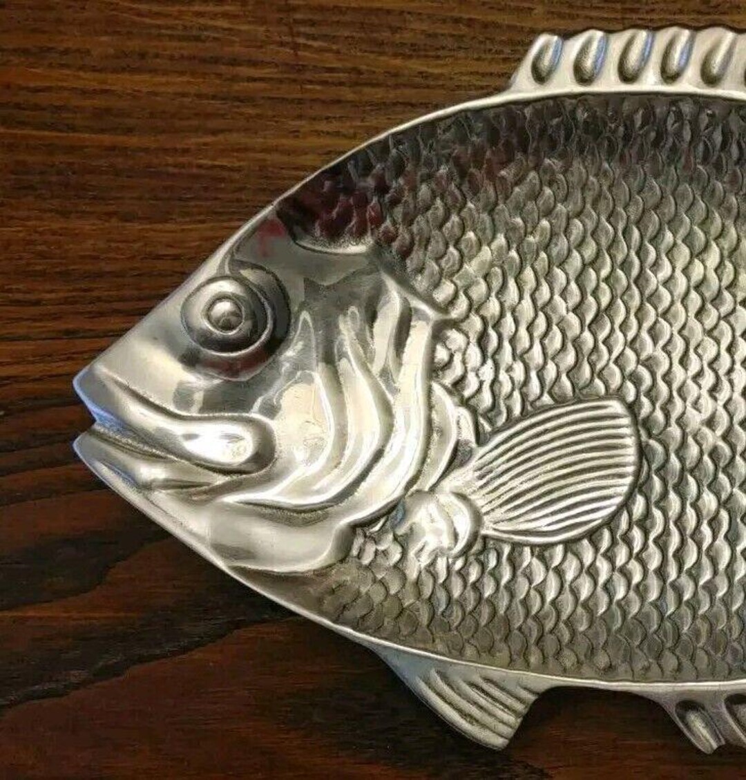 Feast of 7 FISHES Metal Red Snapper Plate 189 Serving Platter Hi ...