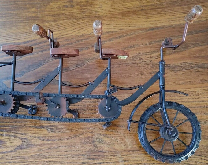 Bicycle Built for Three WORKING MODEL HANDMADE Curiosity Metal & Wood ...